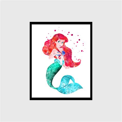 The Little Mermaid Ariel Disney Set Art Print Digital Files Inspire