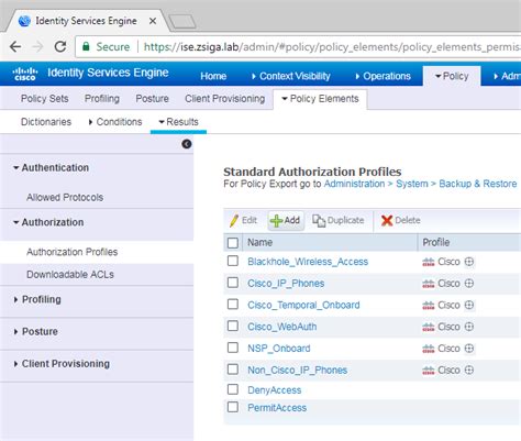 Cisco Ise Wired Authorization Profiles Cisco Ise In The Wild