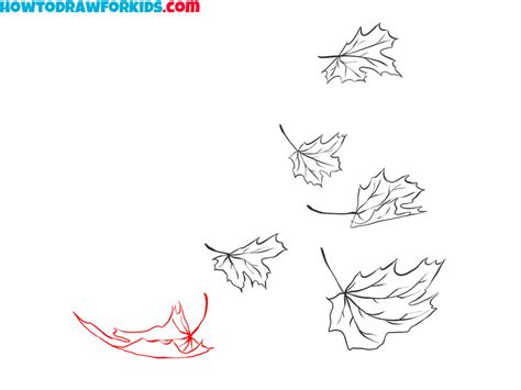 Falling Leaves Drawing Realistic
