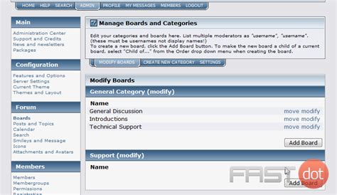 How To Modify Or Add Boards And Categories In Smf
