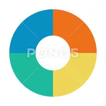 Infographic Pie Chart Cycle Presentation Diagram 4 Section Vector