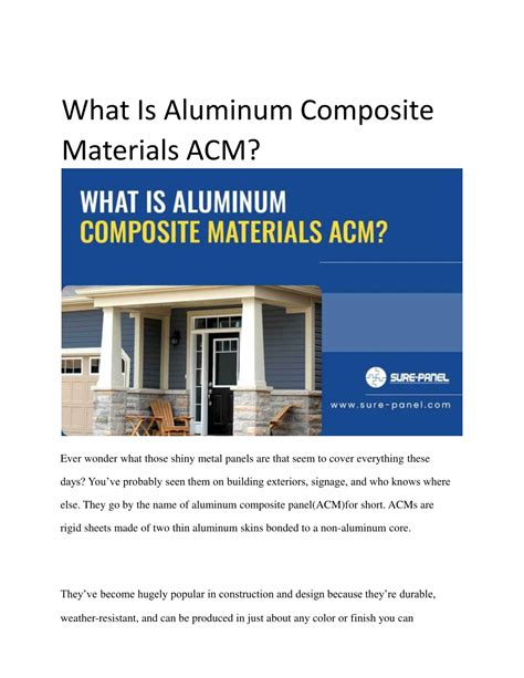 Ppt What Is Aluminum Composite Panel Materials Acm Powerpoint