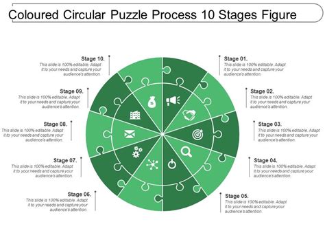 Coloured Circular Puzzle Process Stages Figure Graphics Presentation Background For