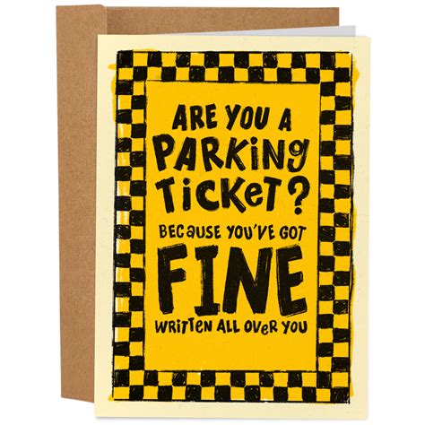 Funny Just Because Card Are You A Parking Ticket Sleazy Greetings