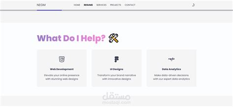 My Portfolio Html Css Js Template مستقل
