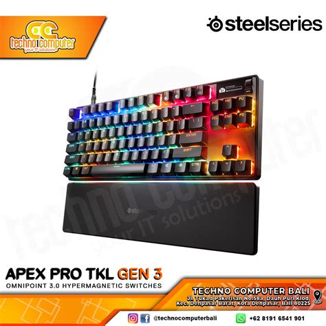 Steelseries Apex Pro Tkl Gen 3 Black Hypermagnetic Switch Analog Gaming Keyboard