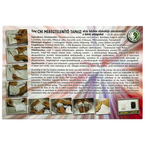 Dr Chen Yang Chi MÉregtelenÍtŐ Tapasz 10 Db Patika24 Gyógy