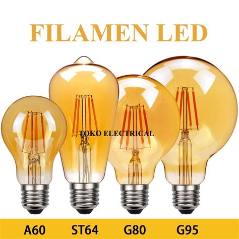 Jual Lampu Filamen Led W Filamen Edison W Filamen W Bohlam Cafe St W Led Filamen G W