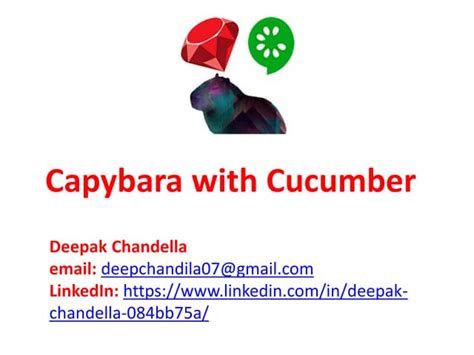 Capybara And Cucumber With Dsl Using Ruby Ppt Capybara And Cucumber With Dsl Using Ruby Ppt
