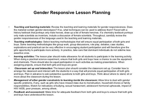 Gender Responsive Pedagogy G R P