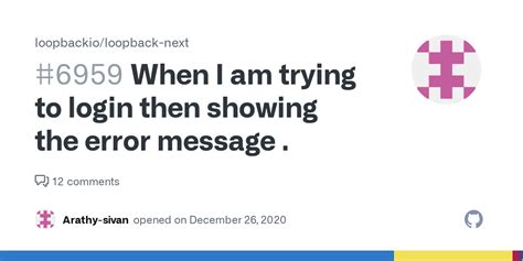 When I Am Trying To Login Then Showing The Error Message Issue Loopbackio Loopback