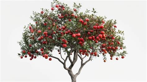 Premium Photo Pomegranate Tree On White Background