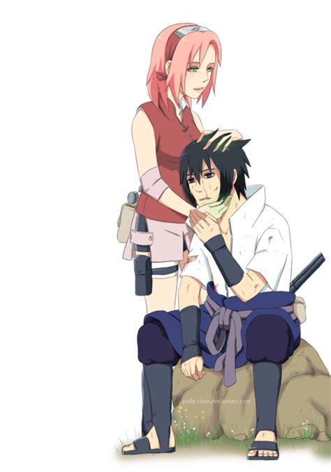 Haruno Sakura And Uchiha Sasuke Naruto And More Drawn By Polly Chan Danbooru