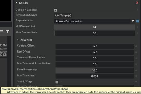 urdf importer seems to ignore the convex decomp setting isaac sim