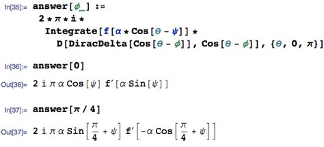 Ca Classical Analysis And Odes Integral With Dirac Delta Me Or Wolfram Mathematica