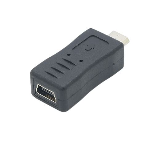 Mini Usb母转micro Usb公转接头t型口转安卓数据线接口90度左右弯车载导航适用于360行车记录仪电源线转换头 虎窝淘