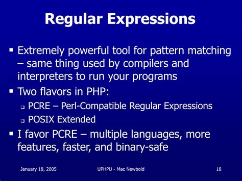 Ppt Strings And Regular Expressions In Php Or “pcre Posix And