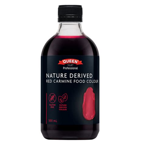 Nature Derived Red Carmine Food Colour 500 Ml Queen Professional