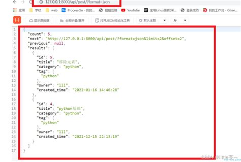 Django Rest Framework的使用 Csdn博客