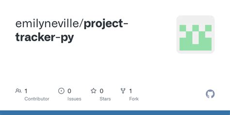 Github Emilyneville Project Tracker Py