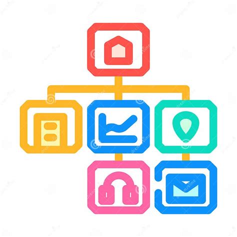 Information Architecture Ux Ui Design Color Icon Vector Illustration