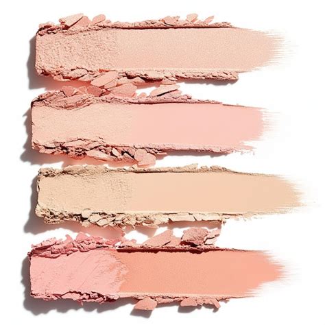 Blush And Highlighter Swatches Premium Ai Generated Image