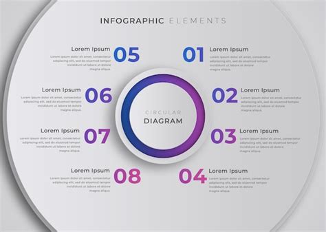Premium Psd Gradient Circular Diagram Infographics