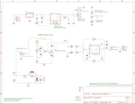Reactive Amplifier Load With Headphone Out