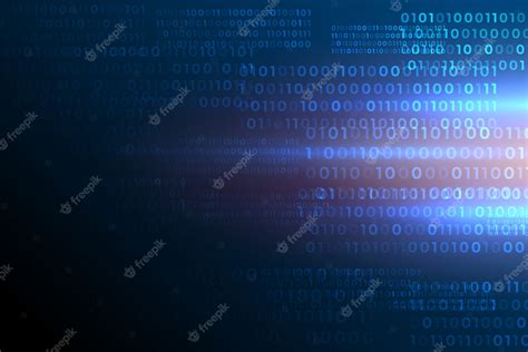 Free Vector Futuristic Binary Code Numbers Digital Data Background