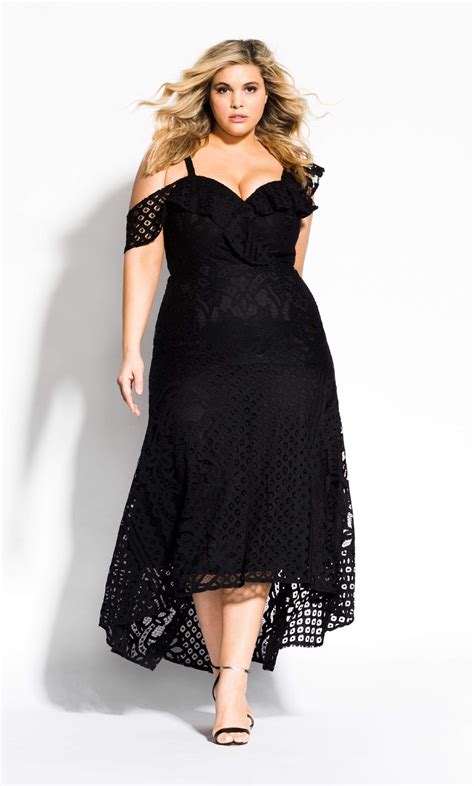 Womens Plus Size Coedition Black Maxi Dress Flattering Plus Size Dresses Plus Size Dresses