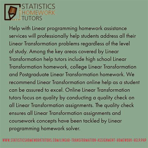 Linear Transformation Assignment Help