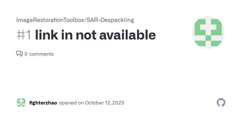 Link In Not Available · Issue 1 · Imagerestorationtoolboxsar