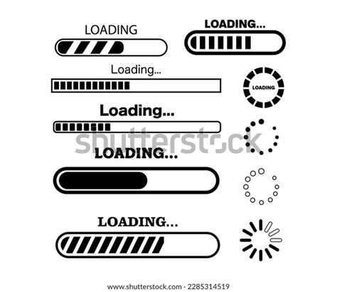 Vector Loading Status Bar Icons Web Stock Vector Royalty Free 2285314519 Shutterstock
