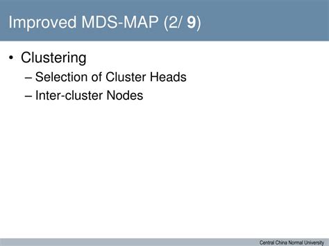 ppt a cluster based and range free multidimensional scaling map