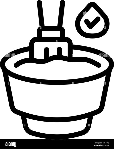 Natural Dye Pot Icon Outline Vector Eco Safe Water Product Stock