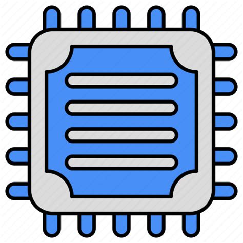 Processor Microprocessor Microchip Cpu Memory Chip Icon Download