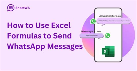How To Use Excel Formulas To Send Whatsapp Messages