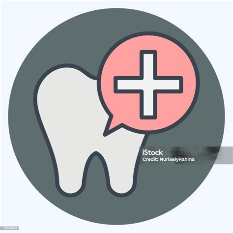 아이콘 치과 임플란트 치과 Symbolcolor 메이트 스타일과 관련이 있습니다 심플한 디자인 편집 가능 간단한 일러스트레이션