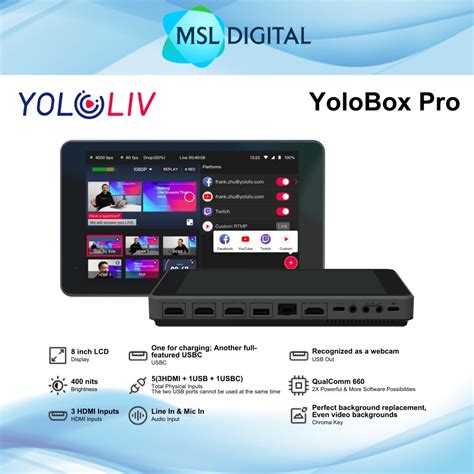 Yololiv Yolobox Pro Portable Multi Camera Encoder Streamer Switcher Monitor Recorder