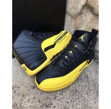 Black And Yellow Jordan 12 Jordan Shoes For Men Girls Jordans