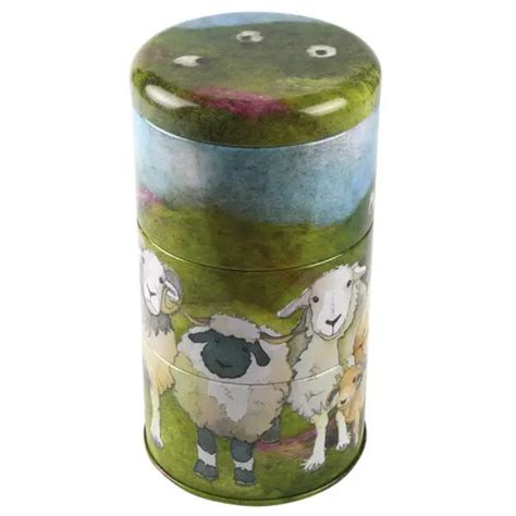 Felted Sheep Tall Stacker Tin By Emma Ball