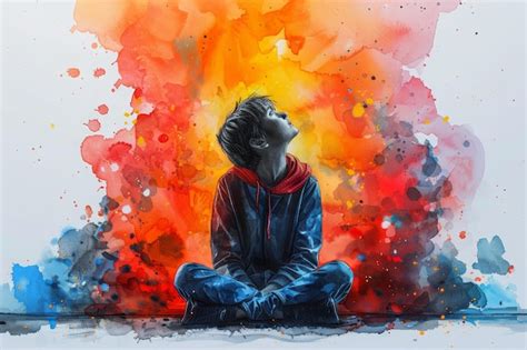 Discovering Thinking Process In Teenagers New Ideas Illustration Ai Generated Premium Ai