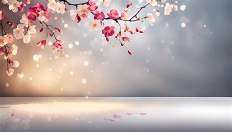 Light Background With Subtle Floral Patterns Premium Ai Generated Image