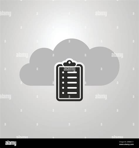 Cloud Computing Concept Design With Checklist Icon Stock Vector Image And Art Alamy