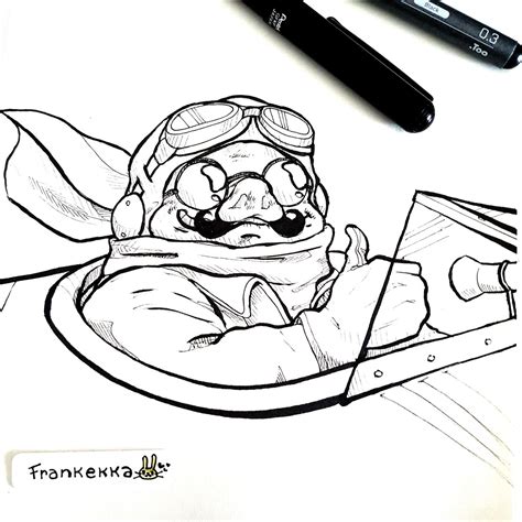 Porco Rosso Lineart By Frankekka On Deviantart