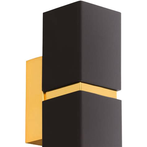 Eglo Passa Led Black And Gold Wall Light Homebase