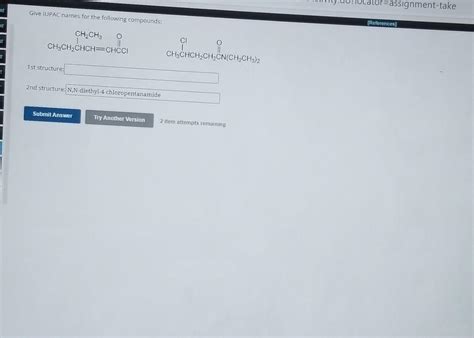 Solved Give Iupac Names For The Following Compounds Ovide