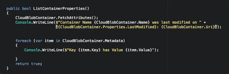 Azure Manage Blob Storage Part 6 Display Properties Of An