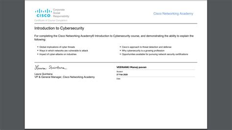 Veeranki Manojpavan On Linkedin Cisconetworkingacademy Cybersecurity