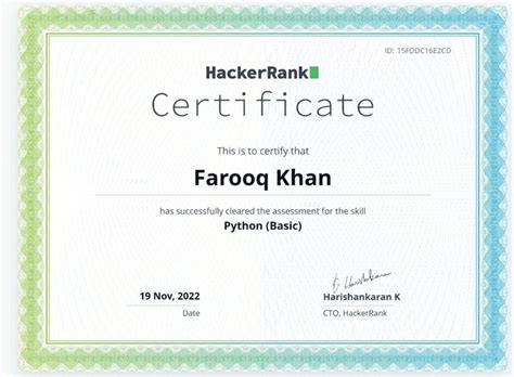 Farooq Khan On Linkedin Hackerrank Python Programming